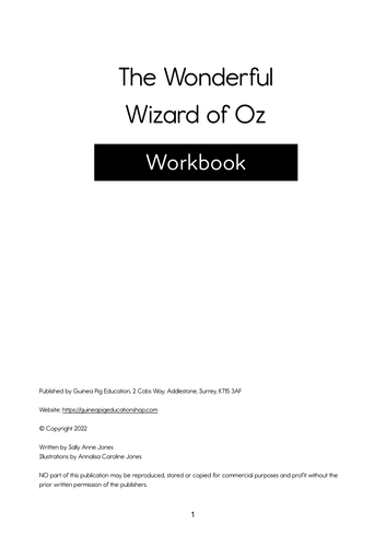 The Wonderful Wizard of Oz Workbook (6-10 years) | Teaching Resources