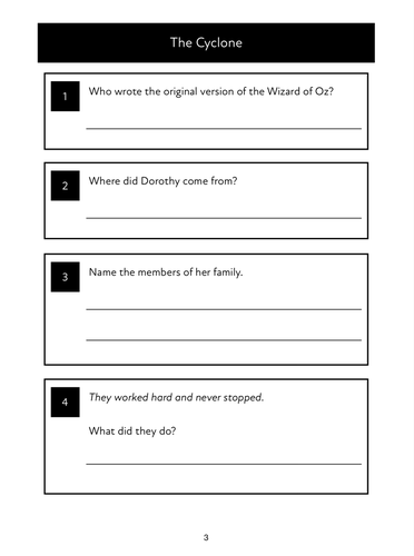The Wonderful Wizard of Oz Workbook (6-10 years) | Teaching Resources