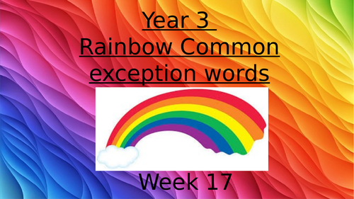 Year 3 and 4 Common Exception Words Set 17 | Teaching Resources