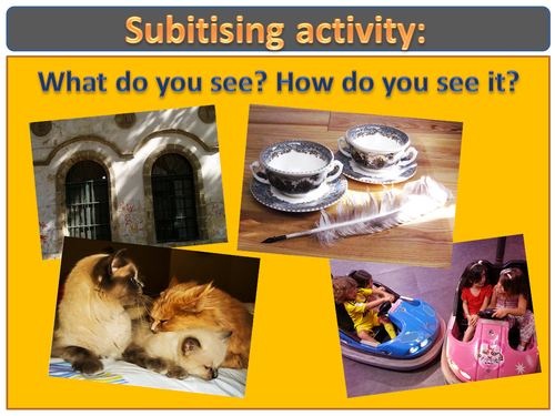 Subitising Maths activity: Subitising pictures; What do you see? How do ...