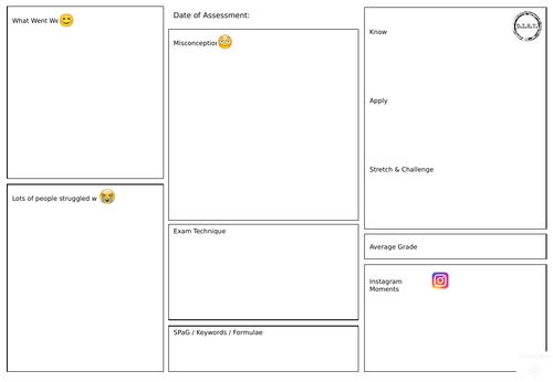 Whole Class Assessment Feedback Sheet | Teaching Resources Whole Class Assessment Feedback Sheet | Teaching Resources
