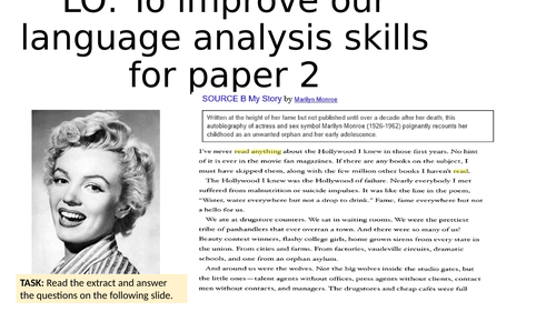 AQA English Language Paper 2 Q1-4 guided lessons to the exam | Teaching ...