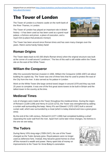 The Tower of London - Non-Fiction Text - Whole Class Reading Session ...
