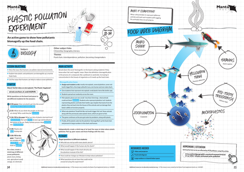 Plastic Pollution Experiment: A game to show how pollutants magnify up ...
