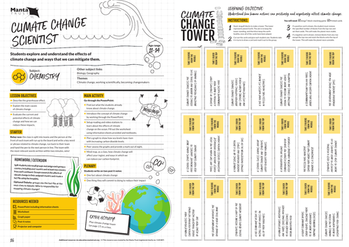 Manta Trust Climate Change Scientist (KS3 Science: Climate change and ...