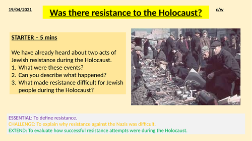 Holocaust Year 9 KS3 History Bundle | Teaching Resources