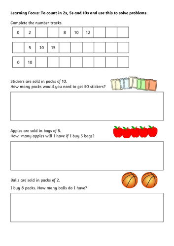 Year 2 - Maths - TAF Consolidation (Working Towards) | Teaching Resources