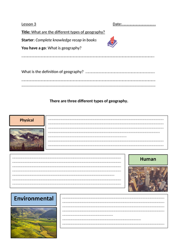 Different Types of Geography - KS3 (Key Stage 3) | Teaching Resources