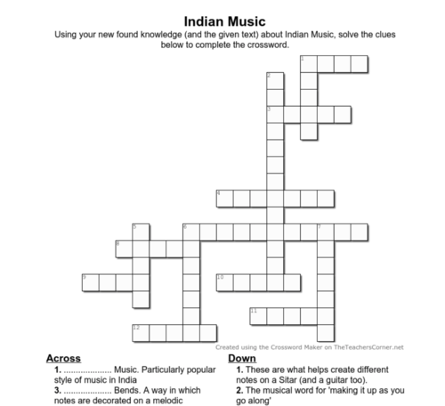 Indian Classical and Bhangra Music (Cover Booklet) | Teaching Resources