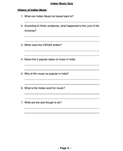 Indian Classical and Bhangra Music (Cover Booklet) | Teaching Resources