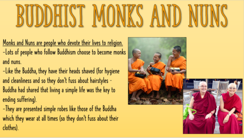 RE - Special Ways of Living - Buddhist Monks and Nuns! | Teaching Resources
