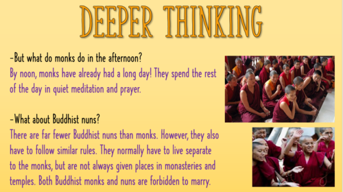 RE - Special Ways of Living - Buddhist Monks and Nuns! | Teaching Resources