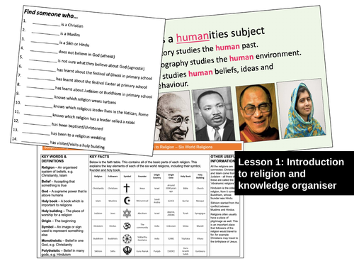KS3 Introduction to Religion - COMPLETE UNIT! | Teaching Resources