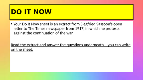 War Poetry - KS3 full scheme of work | Teaching Resources