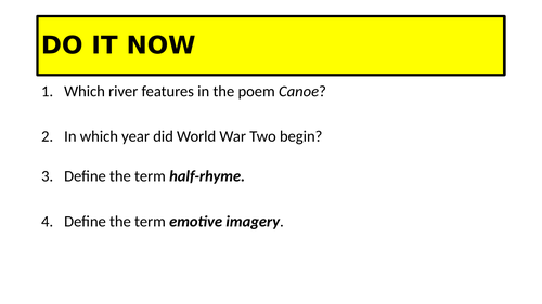 War Poetry - KS3 full scheme of work | Teaching Resources