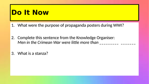 War Poetry - KS3 full scheme of work | Teaching Resources