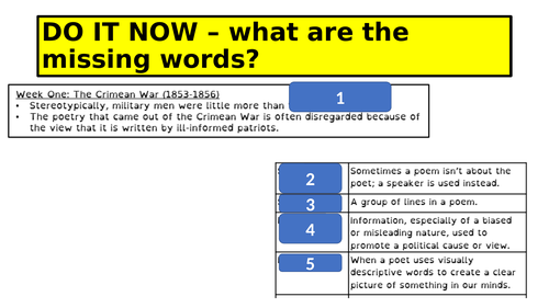 War Poetry - KS3 full scheme of work | Teaching Resources