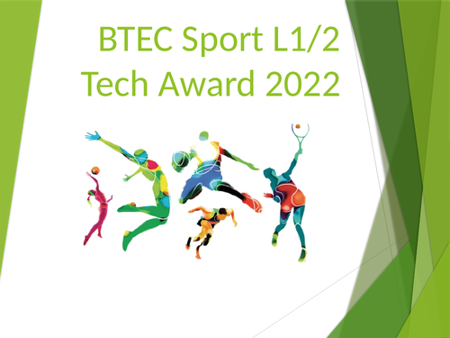 BTEC Tech Award in Sport (2022) Component 1 | Teaching Resources