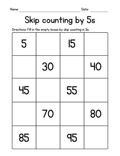 Skip Counting Worksheets | Teaching Resources