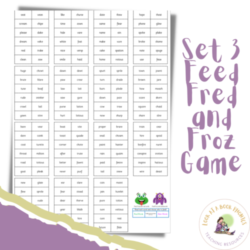 RWI Set 3 Feed Fred and Froz Real and Alien Words Game Pack | Teaching ...