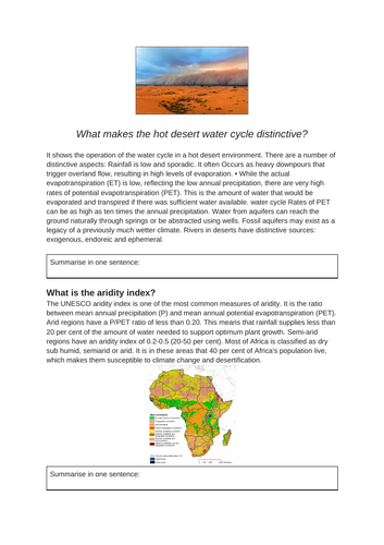 Aridity Index | Teaching Resources