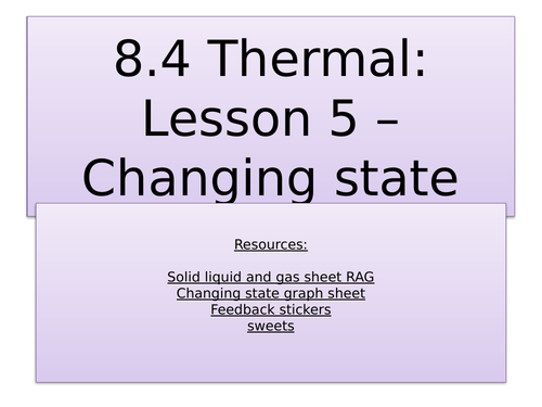 AQA KS3 Heating and cooling complete lesson package | Teaching Resources