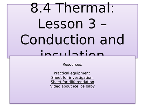 AQA KS3 Heating and cooling complete lesson package | Teaching Resources