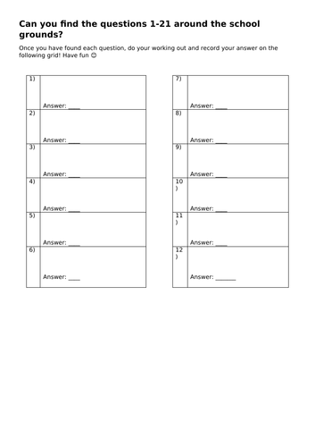 Maths SATS Revision - Orienteering | Teaching Resources