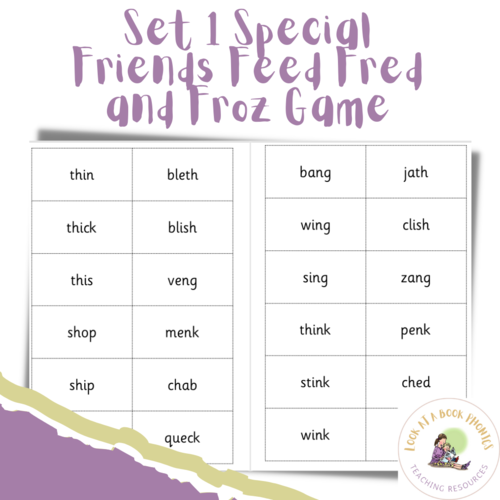 RWI Set 1 Feed Fred and Froz Real and Alien Words Game Pack | Teaching ...
