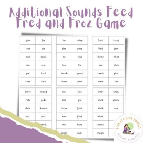 RWI Additional Sounds Feed Fred and Froz Real and Alien Words Game Pack ...