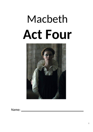 Macbeth Act 4 Workbook | Teaching Resources