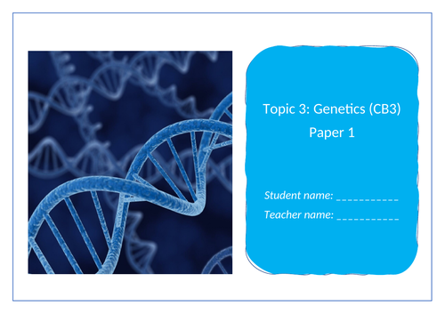 Genetics - Biology Topic 3 Combined Science | Teaching Resources