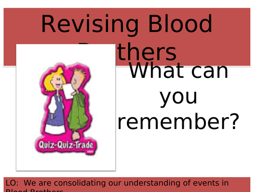 Eduqas GCSE English Literature - Blood Brothers 6 Week SOW + Revision ...