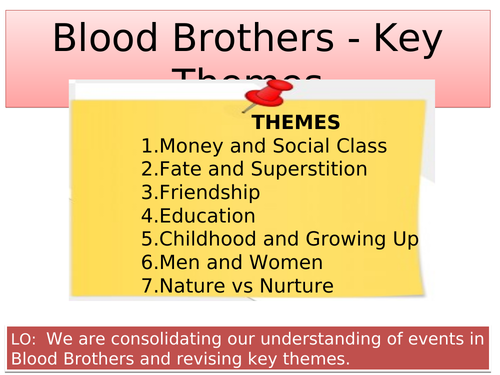 Eduqas GCSE English Literature - Blood Brothers 6 Week SOW + Revision ...