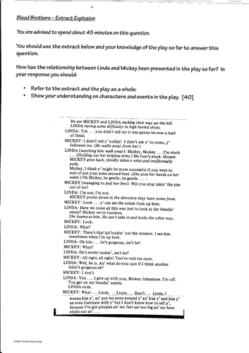 Eduqas GCSE English Literature - Blood Brothers 6 Week SOW + Revision ...