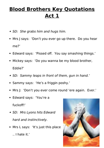 Eduqas GCSE English Literature - Blood Brothers 6 Week SOW + Revision ...