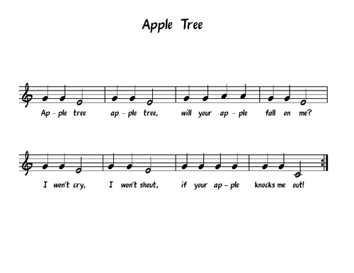 Apple Tree - Boomwhacker Video and Sheet Music | Teaching Resources