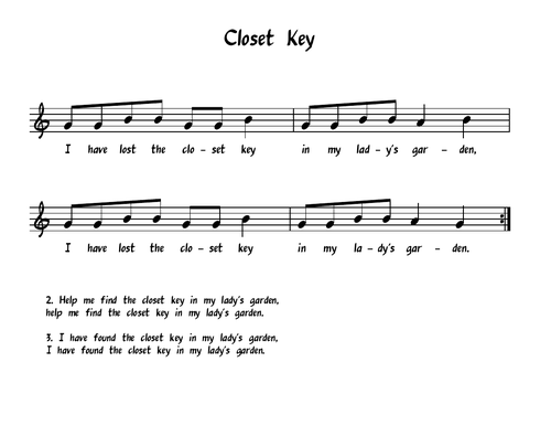 Closet Key - Boomwhacker Video and Sheet Music | Teaching Resources