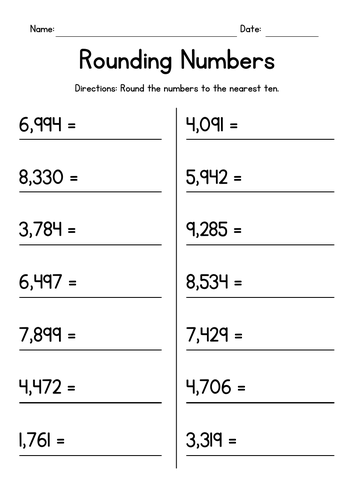 Place Value & Rounding Numbers Worksheets BUNDLE - Test Prep ...