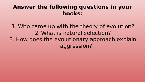 Evolution and natural selection full lesson | Teaching Resources