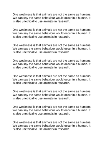 Animal Research lesson (Edexcel A Level Psychology) | Teaching Resources