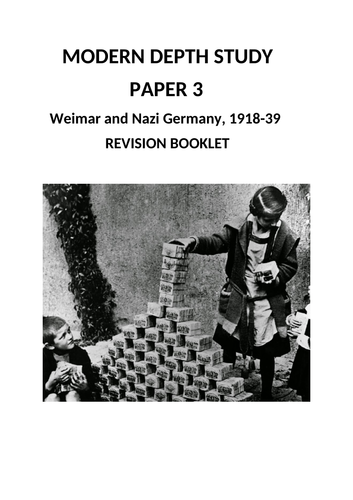 EDEXCEL GCSE WEIMAR AND NAZI GERMANY WHOLE COURSE PLUS COMPREHENSIVE ...
