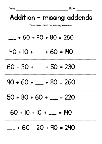 Adding & Subtracting Whole Tens and Hundreds BUNDLE - Add & Subtract ...