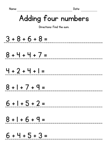 Adding & Subtracting Numbers - Addition & Subtraction Worksheets BUNDLE ...