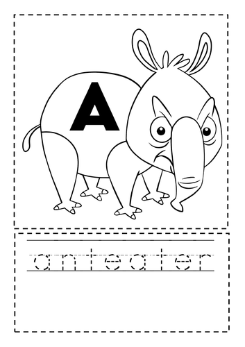 Animal Alphabet Writing and Colouring Sheets EYFS | Teaching Resources