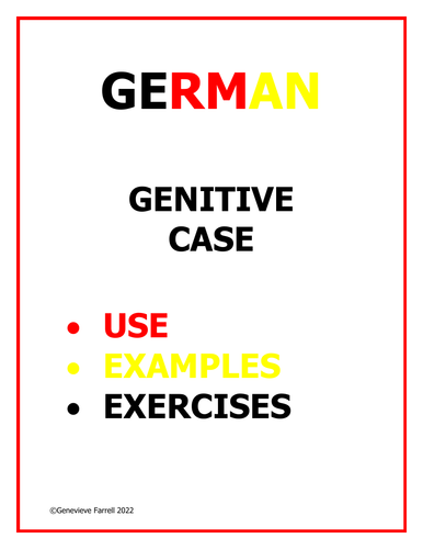 German Grammar - The Genitive Case | Teaching Resources