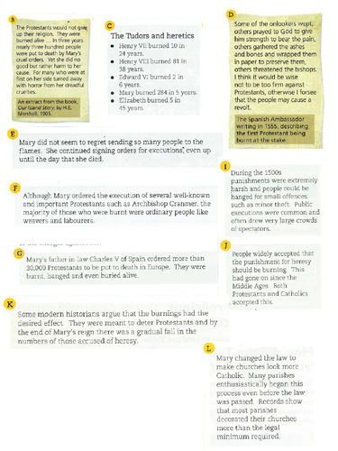 KS3 The Tudors | Teaching Resources