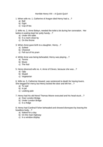 KS3 The Tudors | Teaching Resources