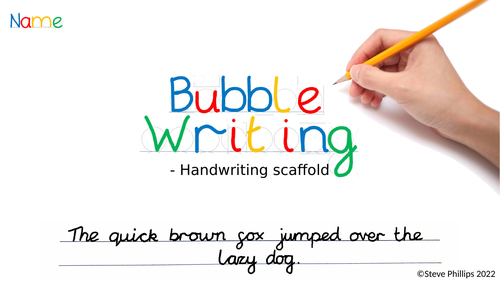 Bubble Writing - Handwriting Scaffold LKS2 | Teaching Resources
