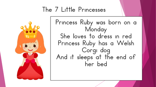 7 Little Princesses Story Rhyme and Activity Cards | Teaching Resources